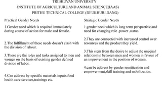 Gender roles andneeds SocialMobilization | PPTX