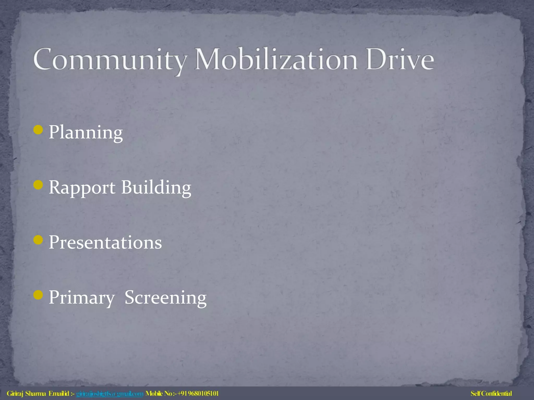 Mobilization placement | PPT