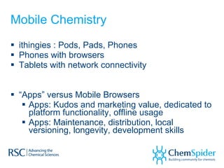 Chemistry in your hand. Using mobile devices to access public chemistry ...