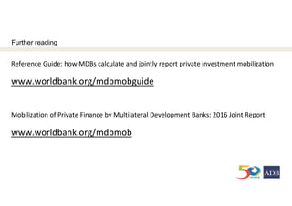 The Role of the ADB in Mobilising Private Finance for Agenda 2030 | PDF