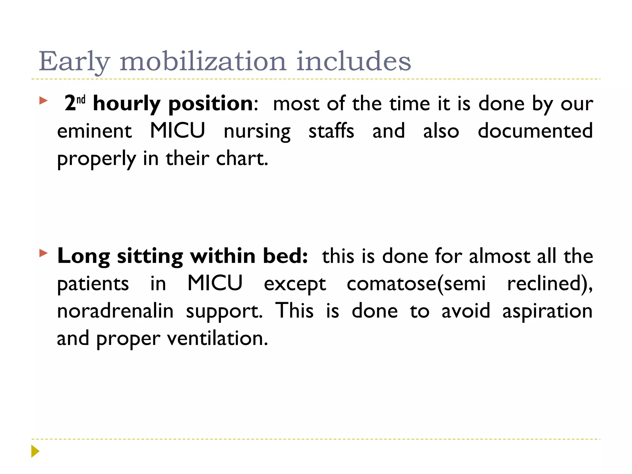 Mobilization in icu | PPT