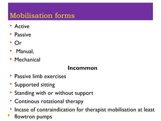 Mobilization in icu | PPT