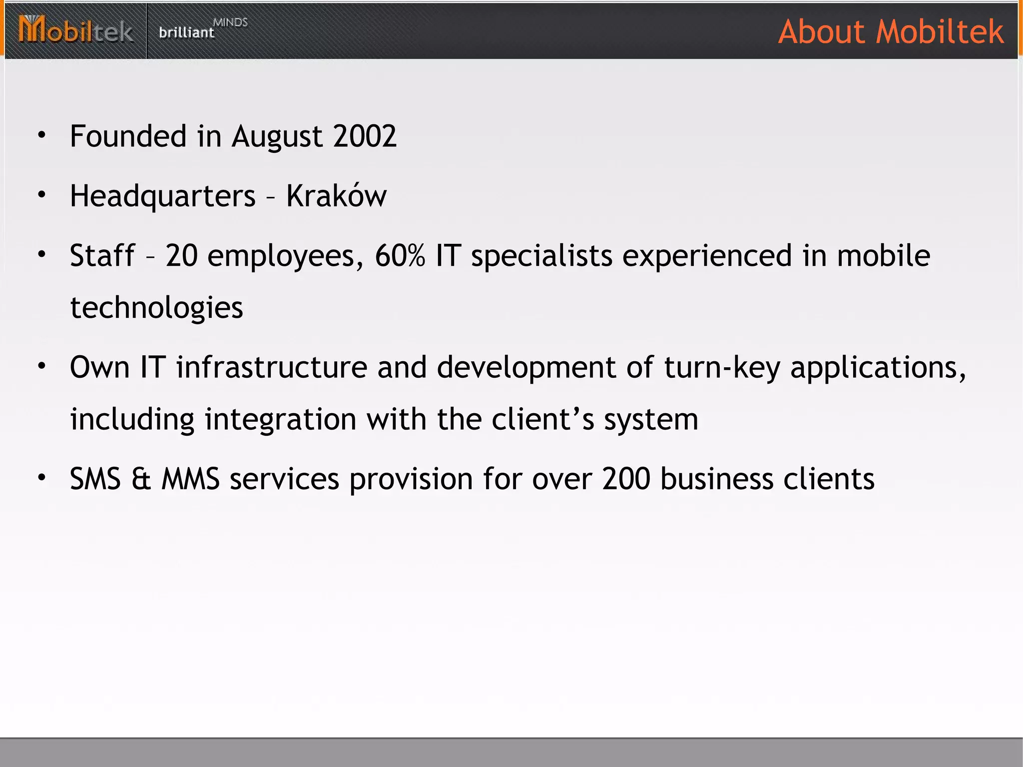 Mobiltek presentation | PPT