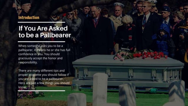Etiquette Tips for Pallbearers | PPT