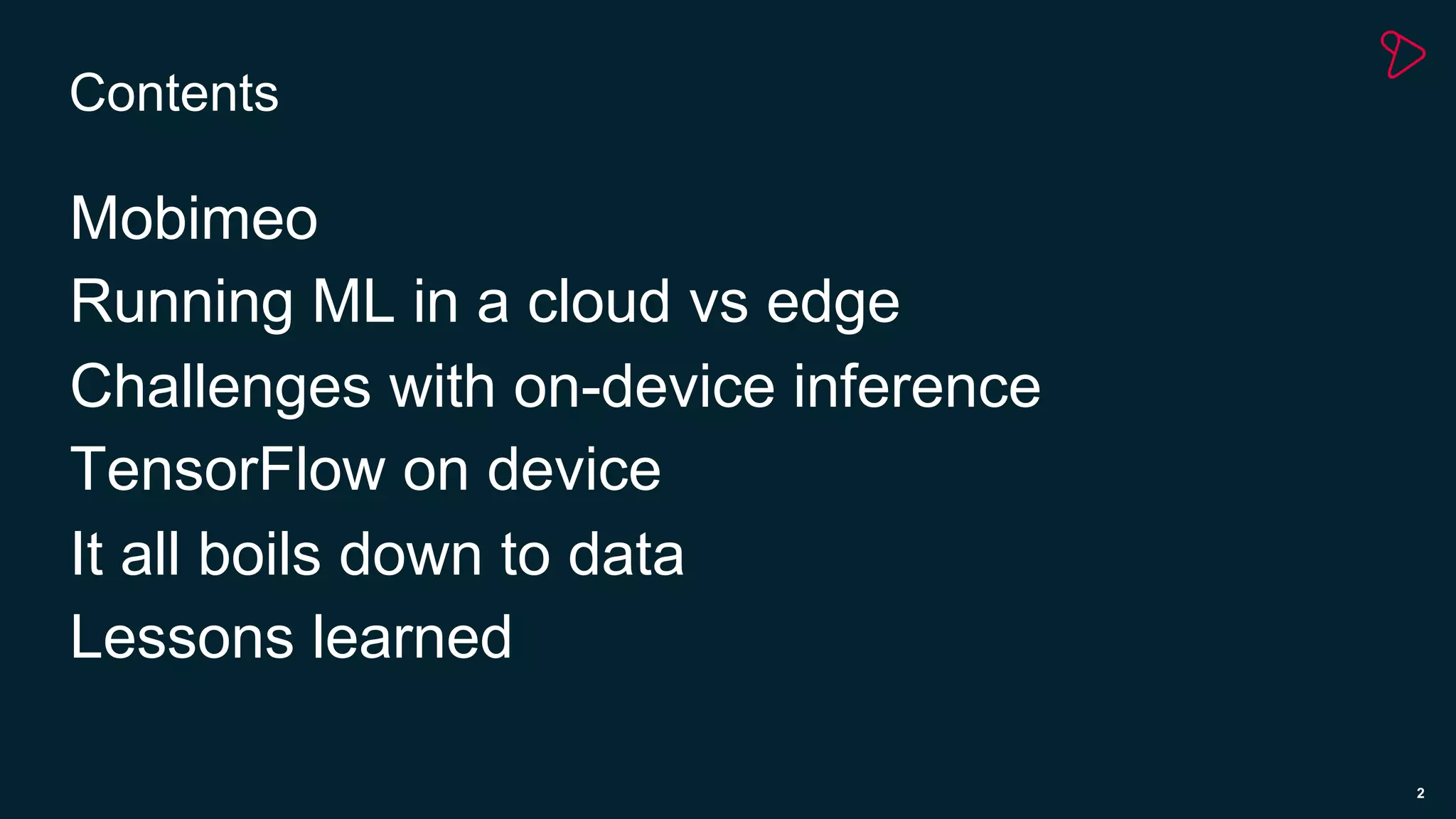Machine Learning on mobile devices | PDF | Cloud Computing | Internet