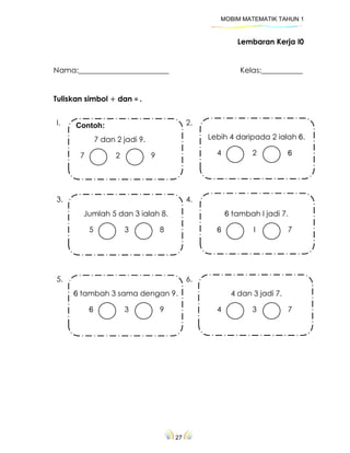MOBIM MATEMATIK TAHUN 1 Versi BM.pdf.print | PDF