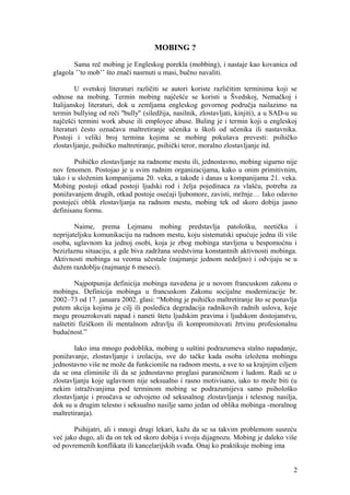 Mobing poslovna etika | PDF