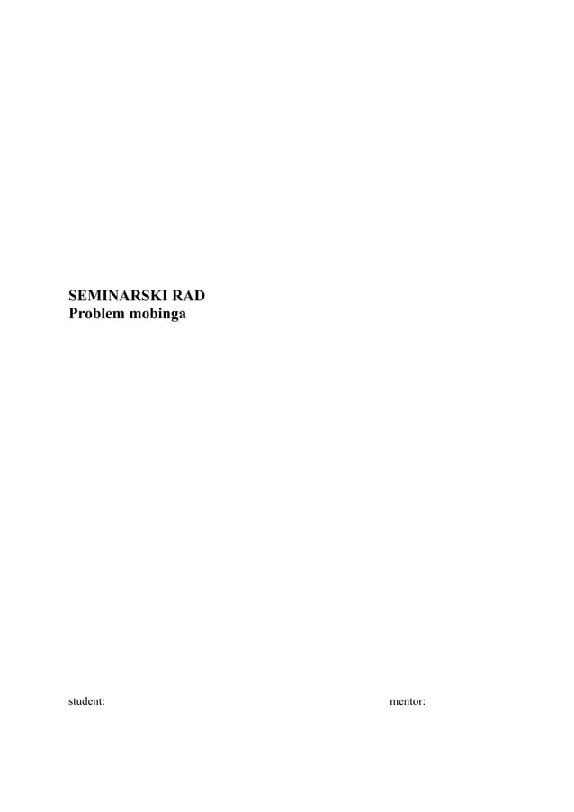 Mobing kao vid patoloske komunikacije | PDF | Free Download