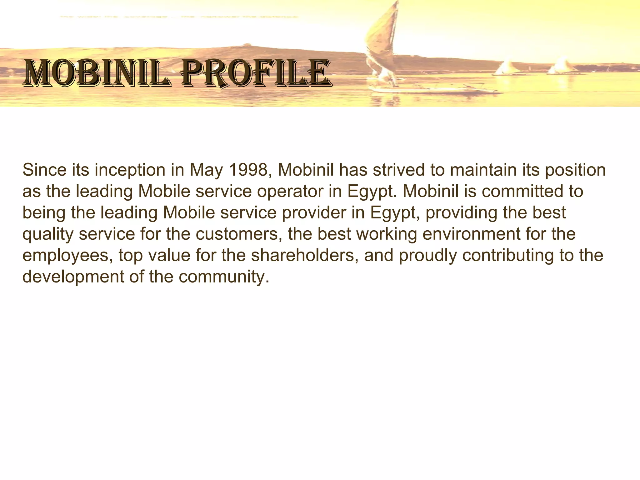 Mobinil case study | PPT