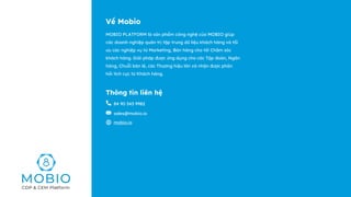 [Mobio.io] Giới thiệu về giải pháp MOBIO CDP | PPT