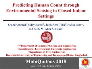 Predicting Human Count through Environmental Sensing in Closed Indoor ...