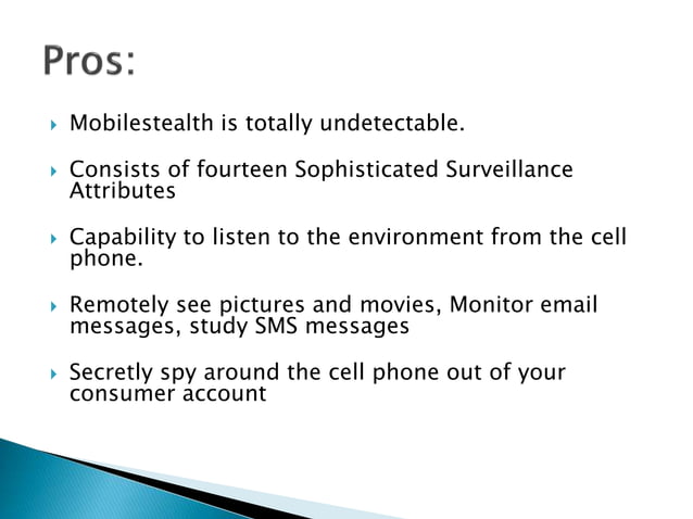 Mobistealth the pros and disadvantages | PPTX