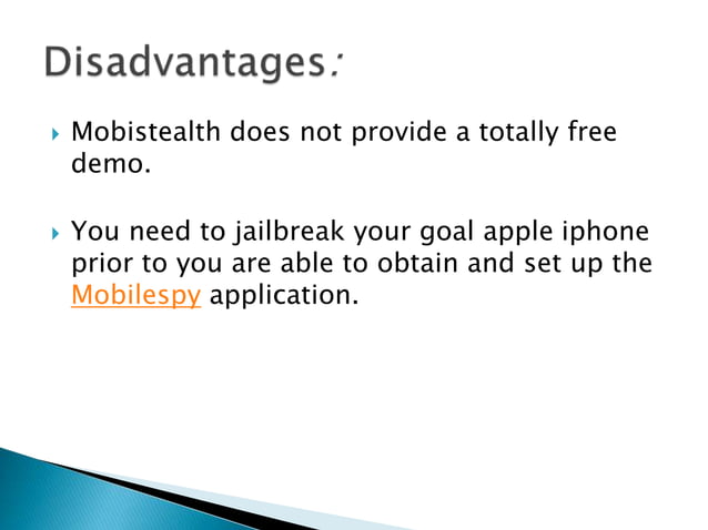 Mobistealth the pros and disadvantages | PPTX