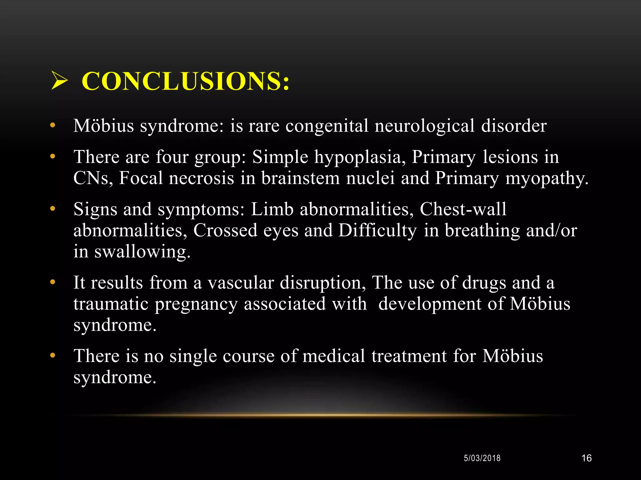 Mobius syndrome 2018 | PPTX