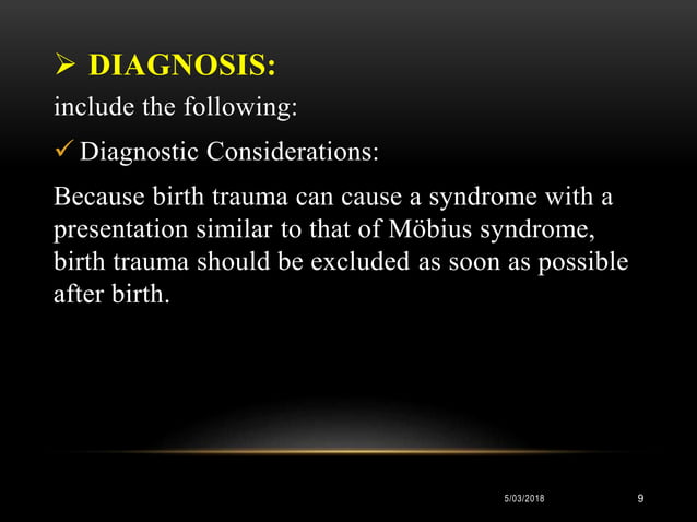 Mobius syndrome 2018 | PPTX | Brain and Nervous System Disorders ...