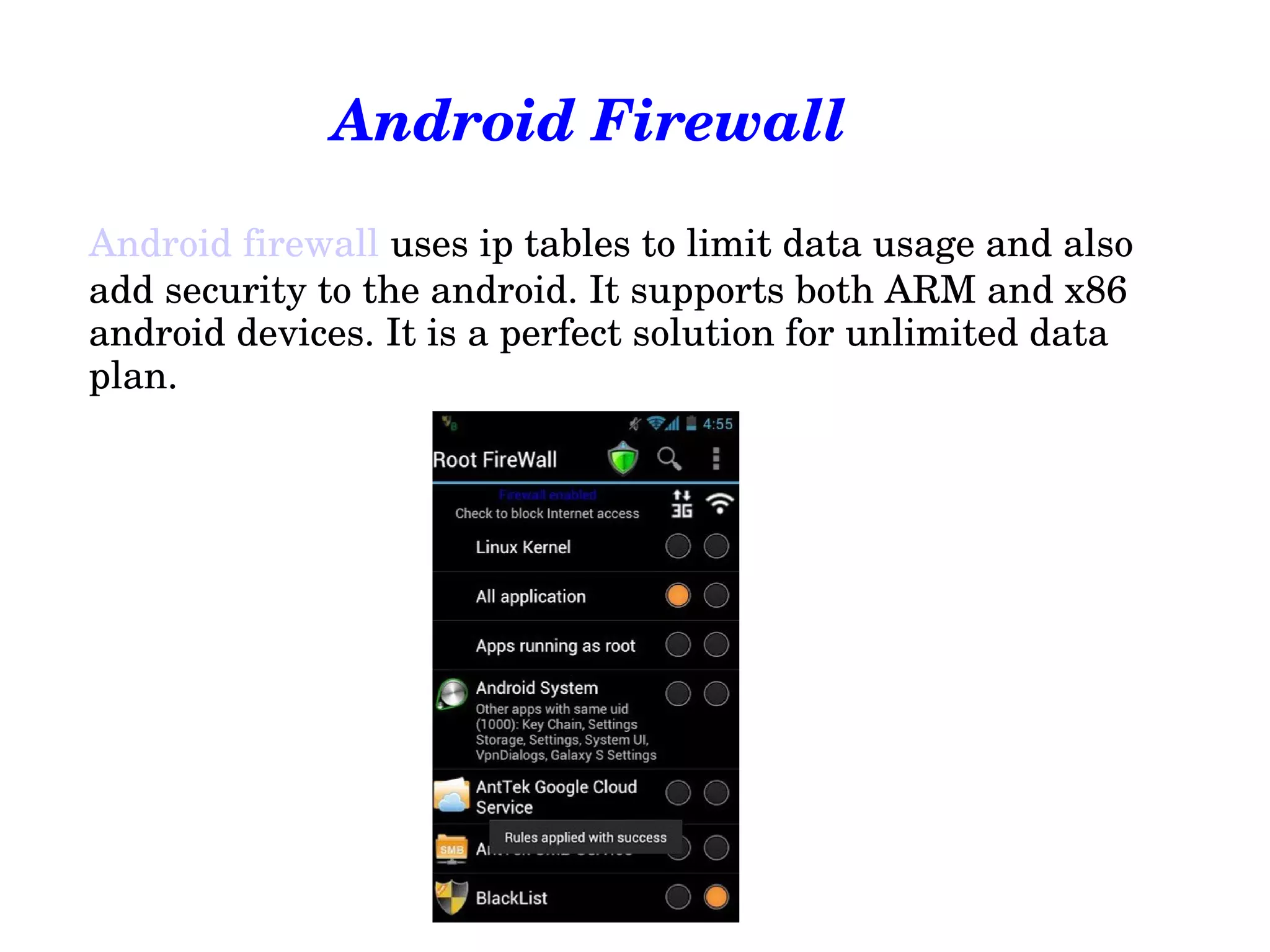 Android Firewall | PPT
