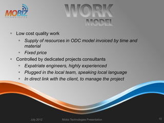 Mobiz Technologies services | PPTX