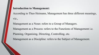 Management organisation behaviour module | PPTX