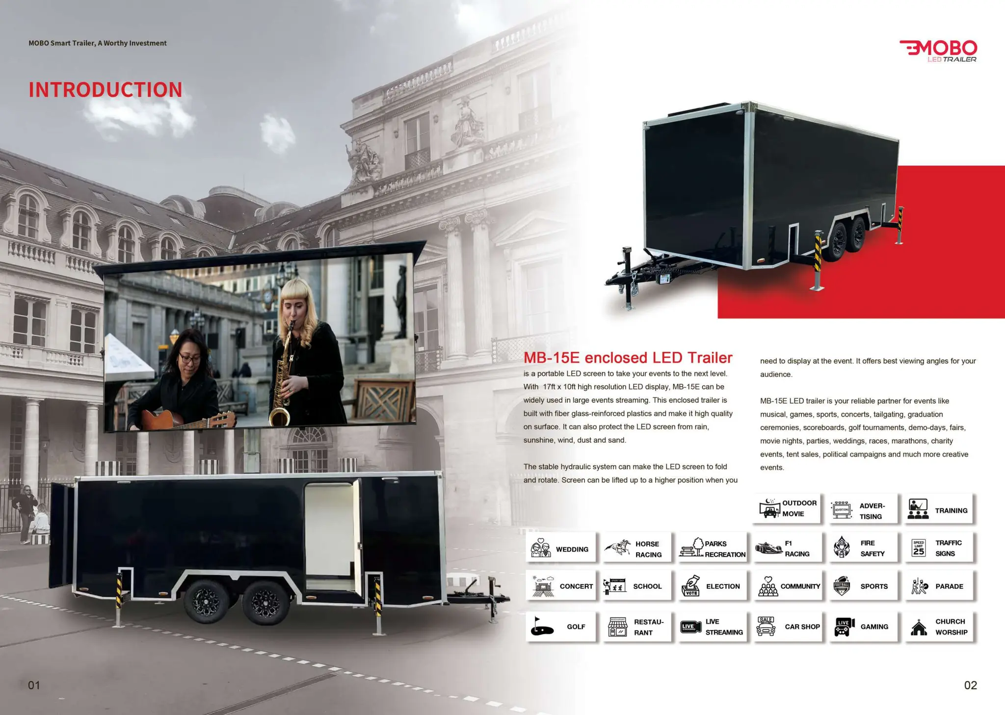 MOBO MB-15E Mobile LED Screen Trailer Brochure | PDF