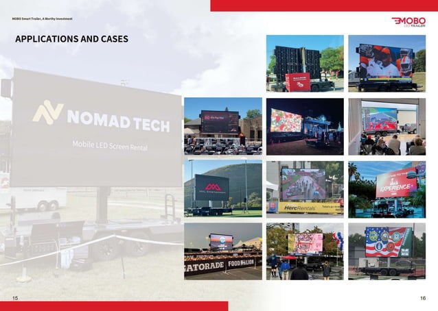 MOBO MB-15 Mobile LED Screen Trailer Brochure | PDF