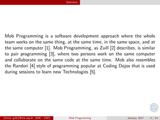 Introduction to Mob Programming | PPT