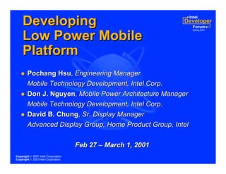 Developing Low Power Mobile Platform | PDF | Internet of Things | Internet