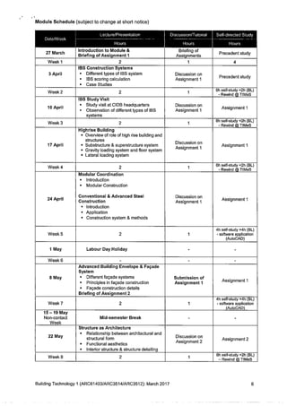 SEM 5 : BUILDING TECHNOLOGY 1 MODULE OUTLINE | PDF | Technology & Computing