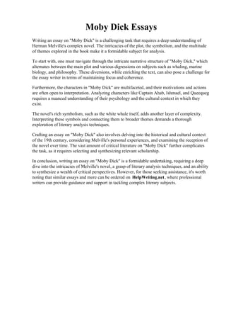 Moby Dick Essays.pdf