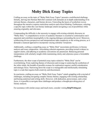 Moby Dick Essay Topics.pdf
