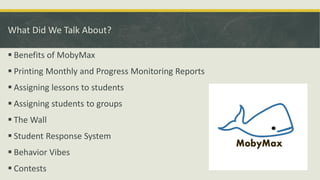 MobyMax Presentation | PDF