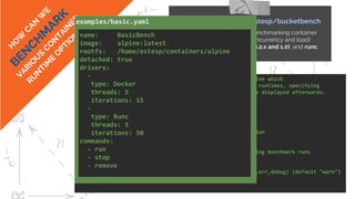 Bucketbench: Benchmarking Container Runtime Performance | PPT