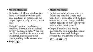 MOC2.PPT[1].pptx introduction to mealy machine and moore machine with ...
