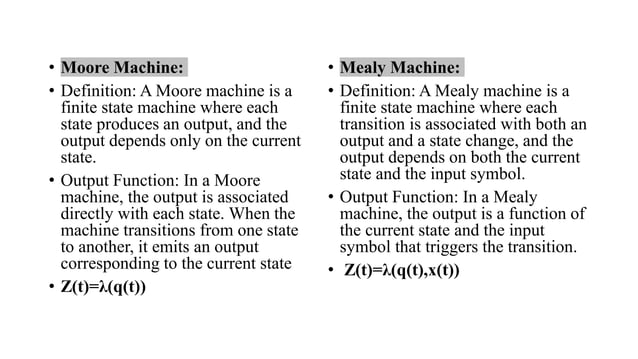 MOC2.PPT[1].pptx introduction to mealy machine and moore machine with eample and tuples | PPT