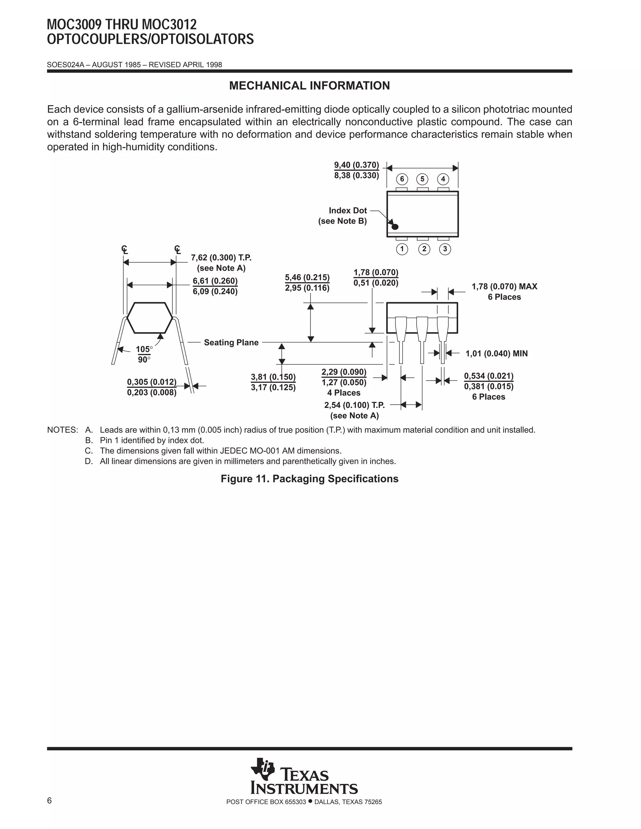 Moc3011 optoacop motores 125 v | PDF