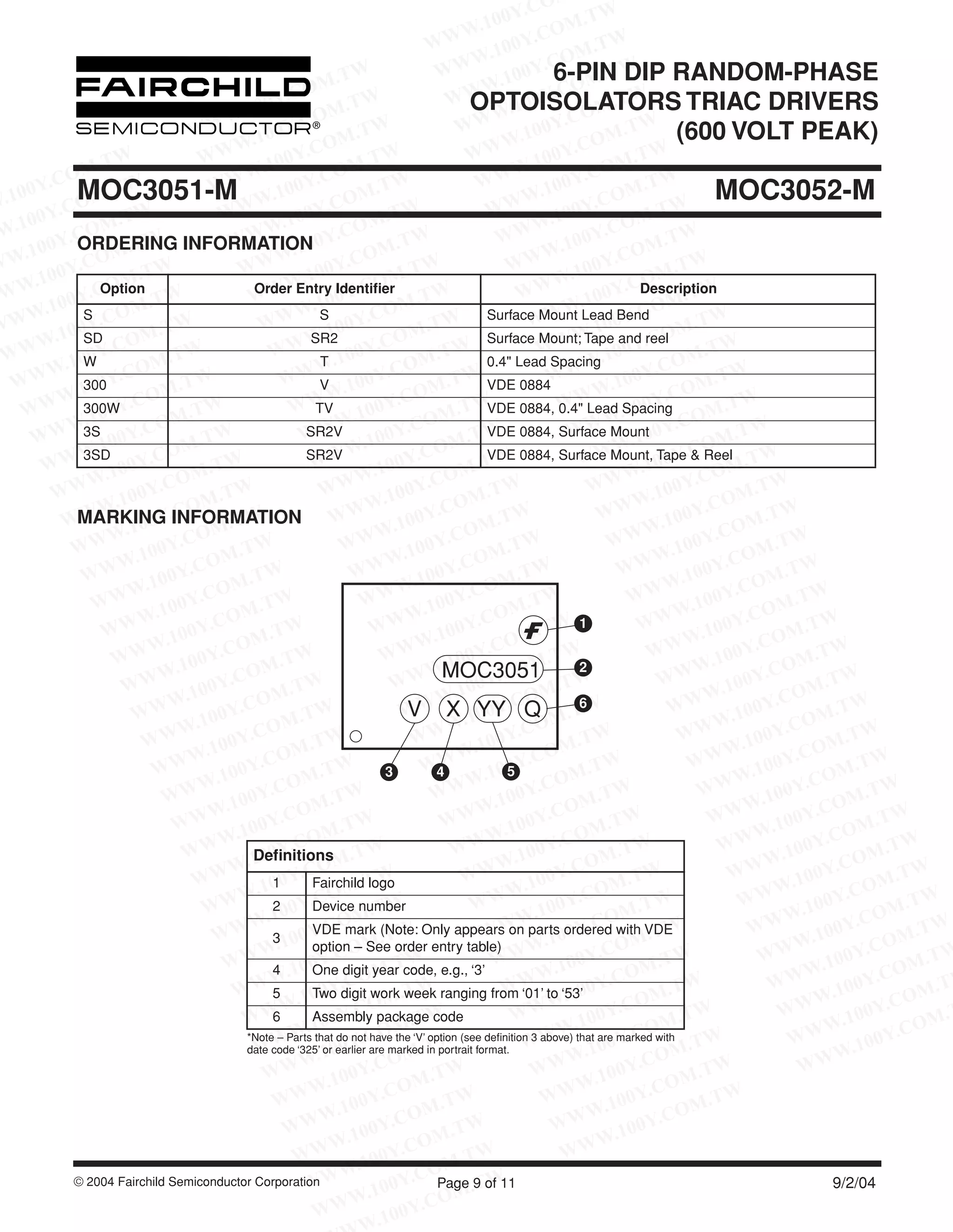Original Opto MOC3051 DIP-6 New | PDF