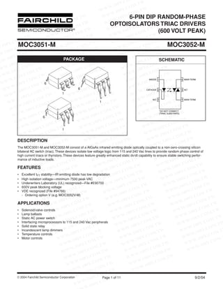 Original Opto MOC3051 DIP-6 New | PDF