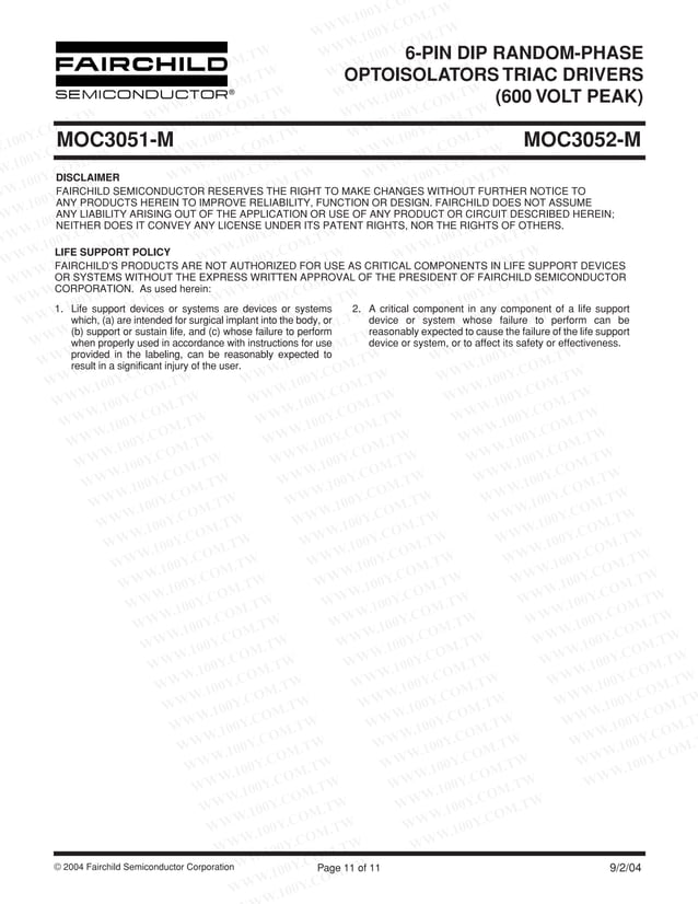 Original Opto MOC3051 DIP-6 New | PDF