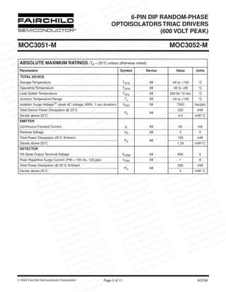 Original Opto MOC3051 DIP-6 New | PDF