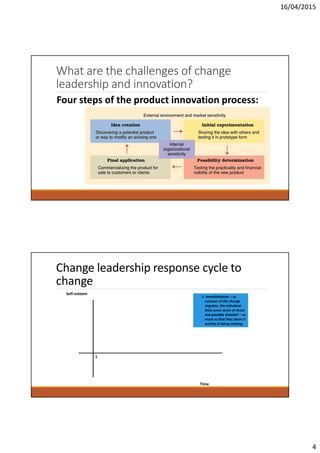 Change Leadership and Innovation | PDF
