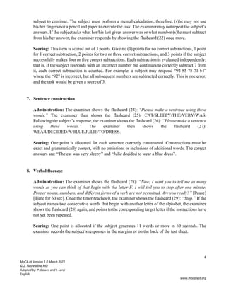 MoCA hipoacusia instructivo para todo tipo de profesionales | PDF