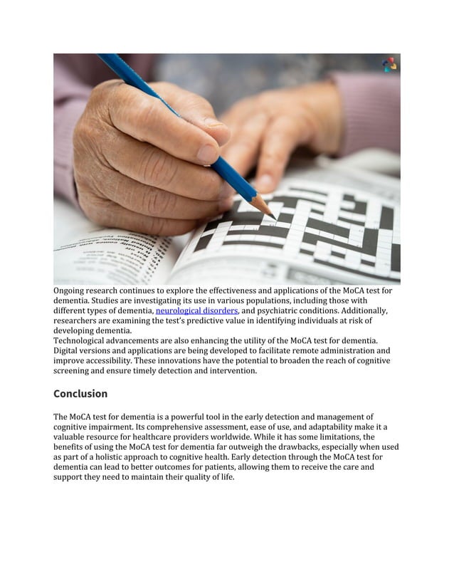 MoCA Test for Dementia: Advantages, Limitations, Role in Clinical ...