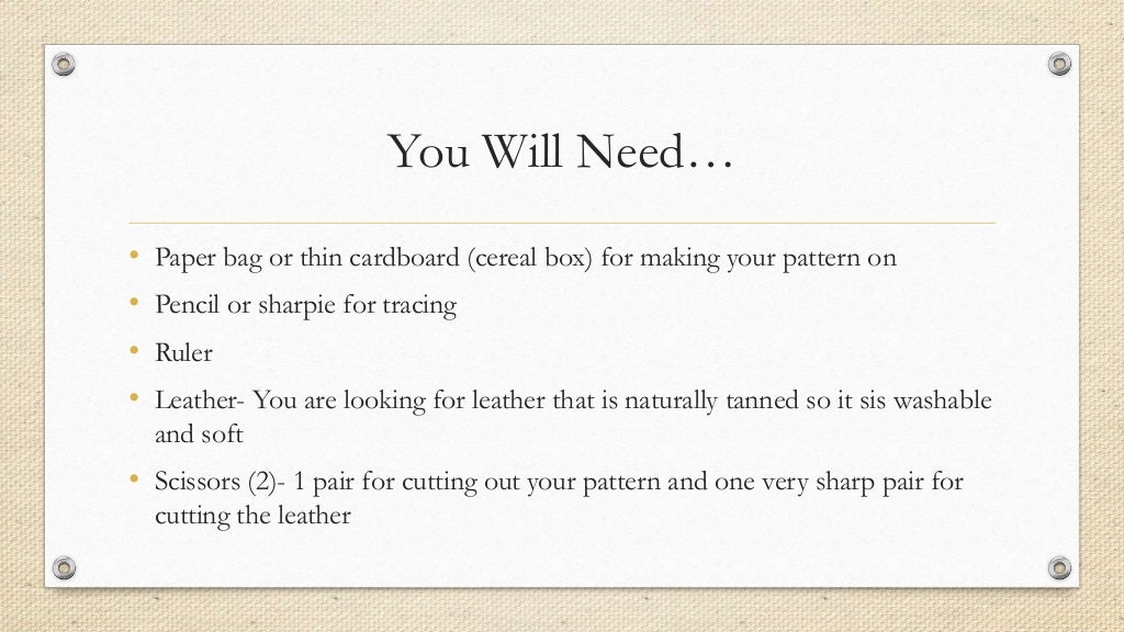 Moccasin making tutorial | PPT