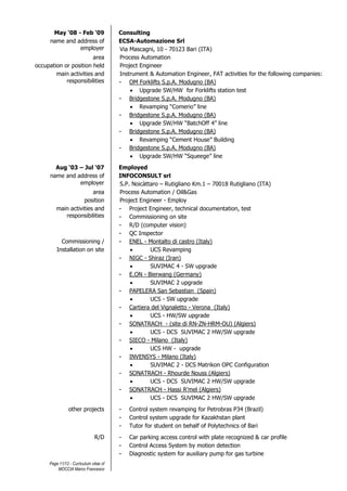 Moccia cv | PDF