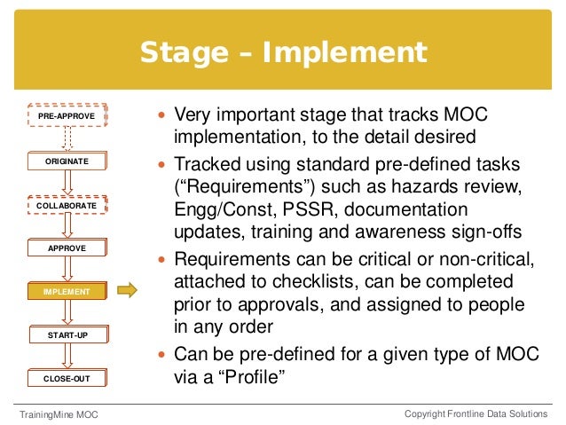 Management of Change (MOC) Concepts