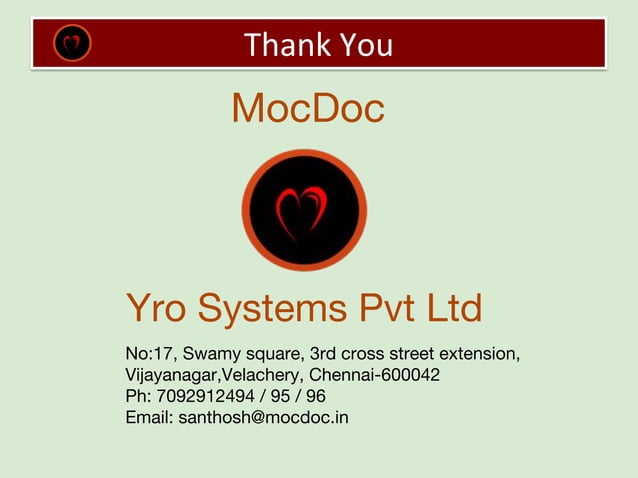 MocDoc IVF Management System | PPT