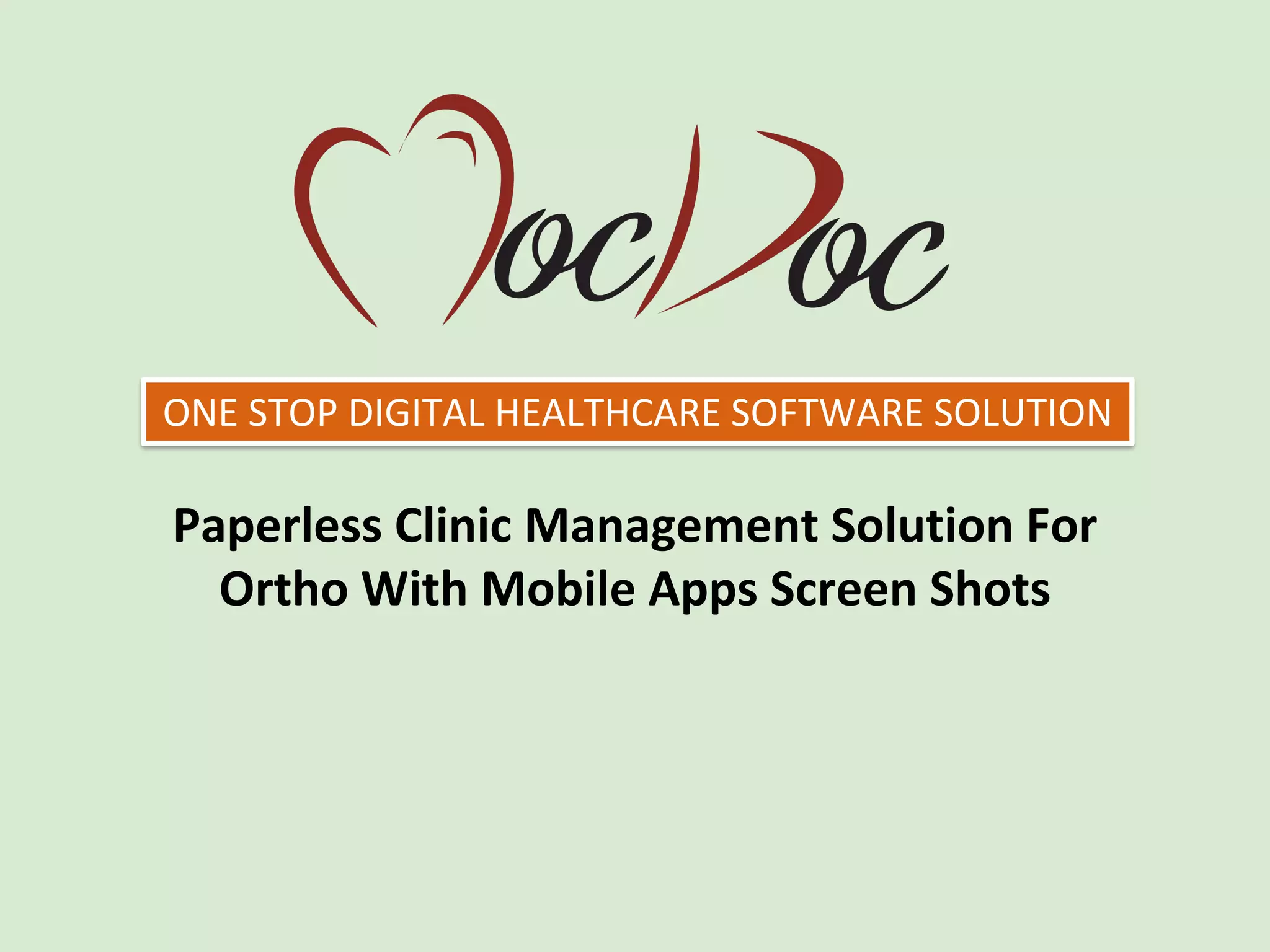 MocDoc Ortho Management System | PPT
