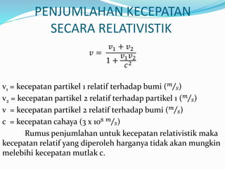 Bab Relativitas | PPTX