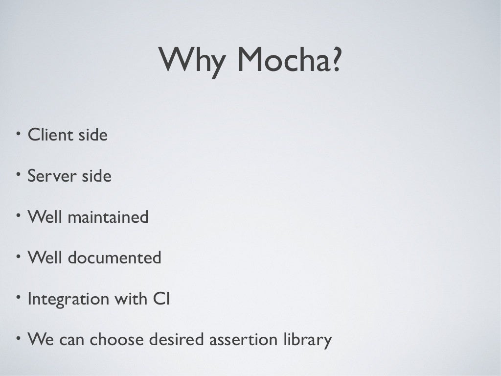 Mocha Testing