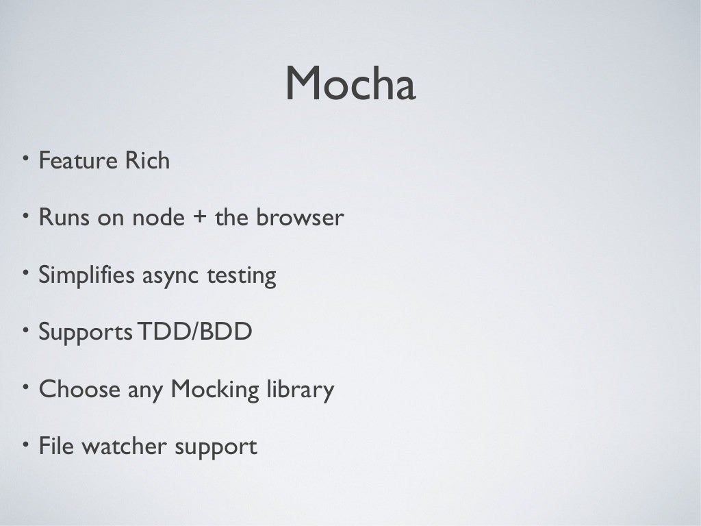 Mocha Testing
