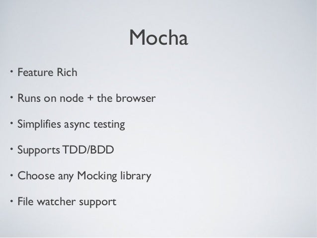 Mocha Testing